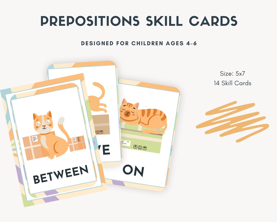 PREPOSITION ADVENTURE CARDS for Kids | Ages 4-6, 14-card Printable Pack ...