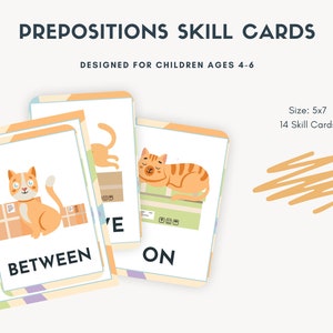 PREPOSITION ADVENTURE CARDS for Kids | Ages 4-6, 14-card Printable Pack ...