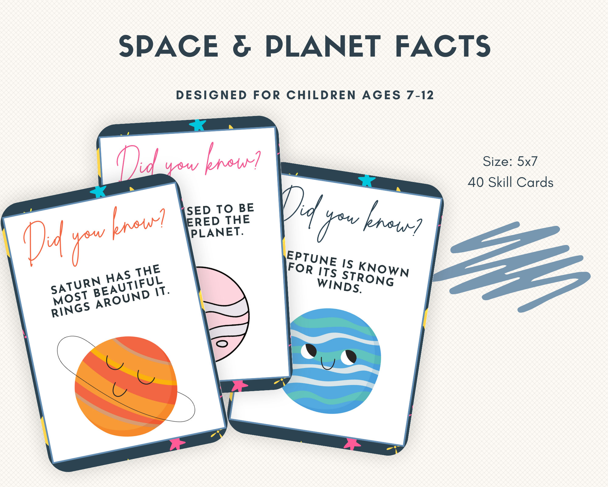SPACE AND PLANET Printable Facts Cards - Explore the Cosmos, 40-card ...