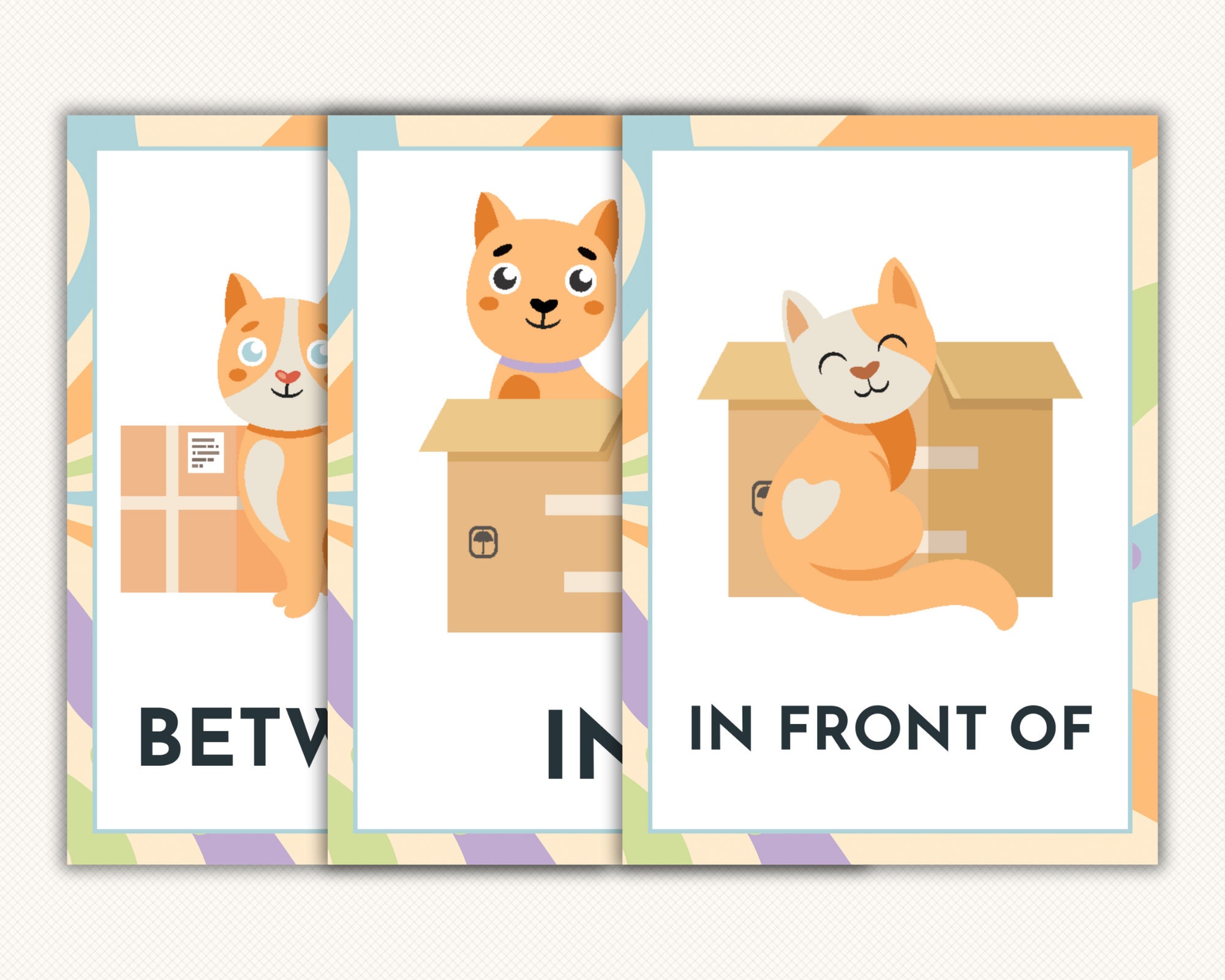 PREPOSITION ADVENTURE CARDS for Kids | Ages 4-6, 14-card Printable Pack ...