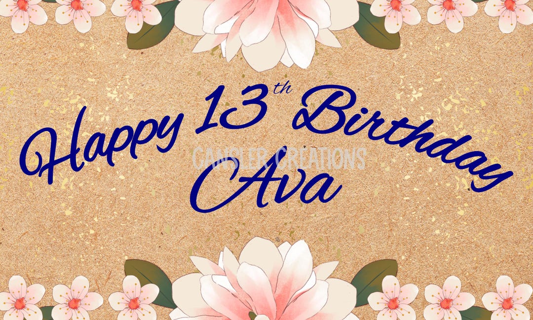 Handcrafted Flower Birthday Banner 5X3 - Etsy