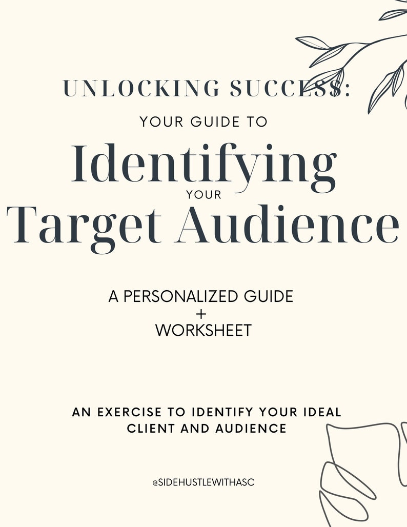 IDENTIFYING TARGET AUDIENCE - Etsy IDENTIFYING TARGET AUDIENCE - Etsy