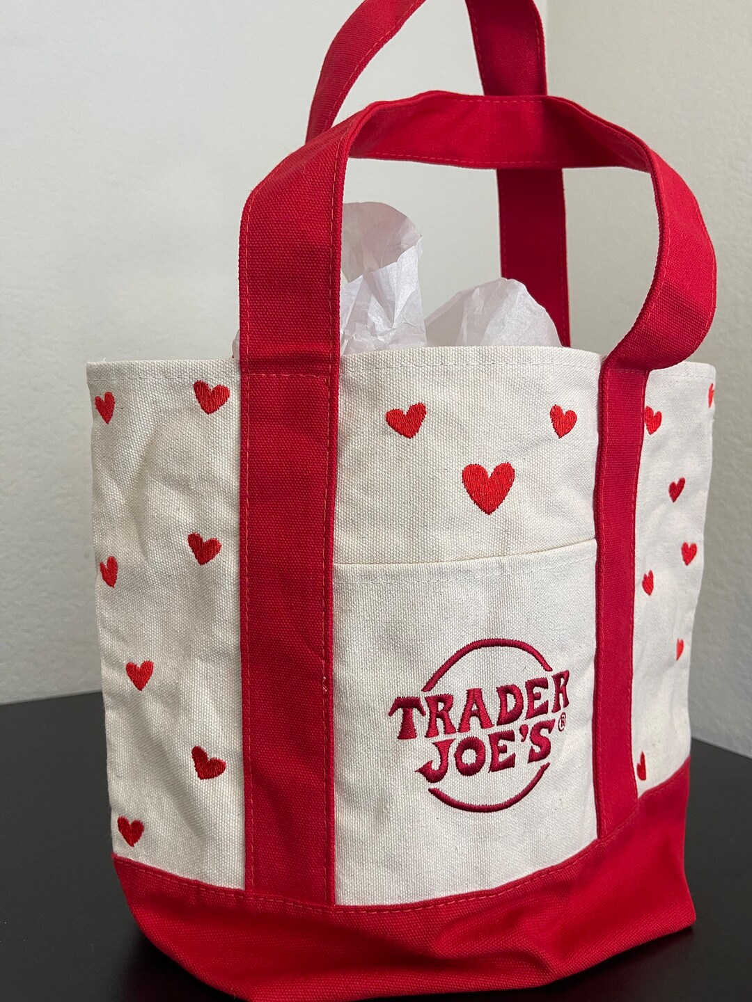 Tj's Mini Tote Bags With Heart Embroidery - Etsy