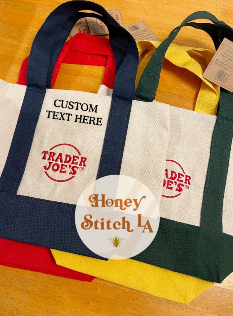 Tj's Mini Canvas Tote Bag With Strawberry Embroidery - Etsy