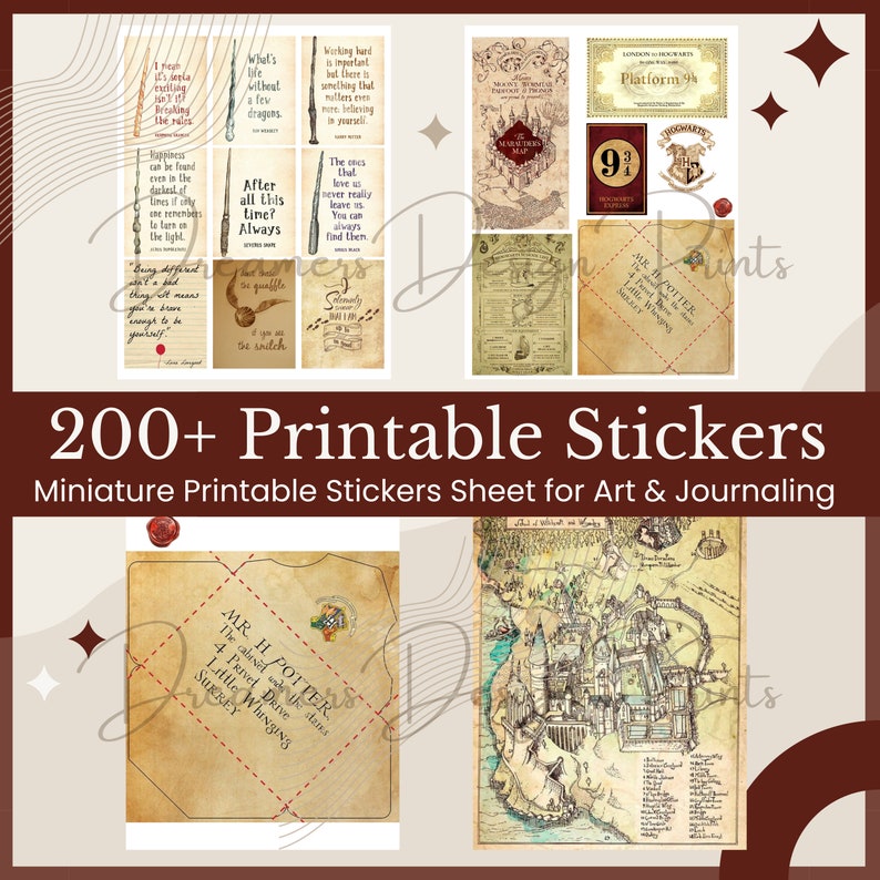 200+ Printable Magic School Digital Download HD Sticker for Art ...
