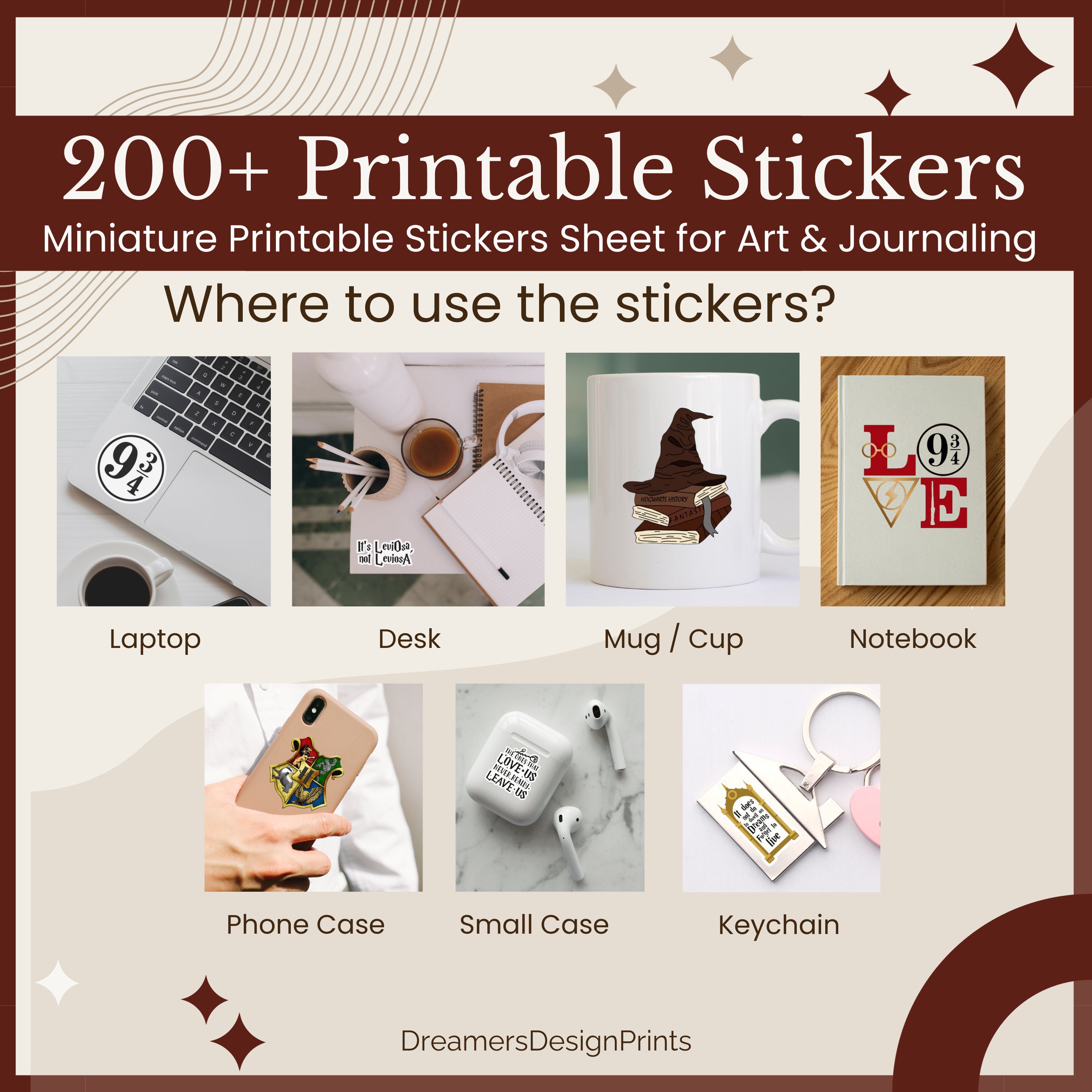 200+ Printable Magic School Digital Download HD Sticker for Art ...