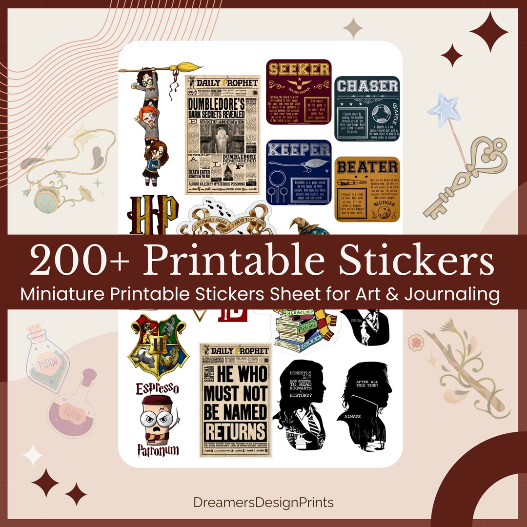 200+ Printable Magic School Digital Download HD Sticker for Art ...