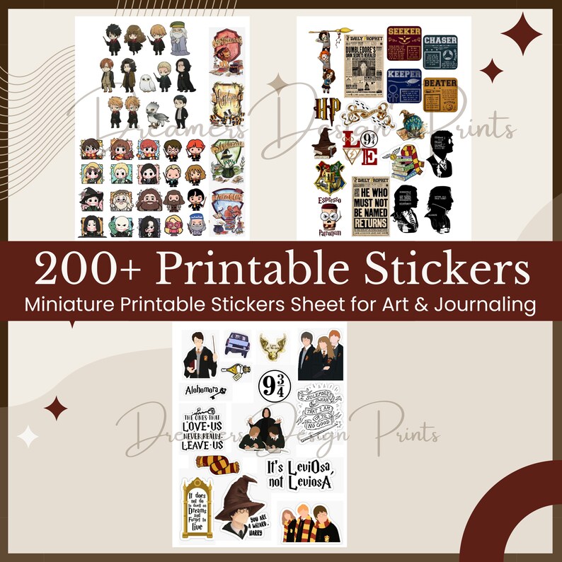 200+ Printable Magic School Digital Download HD Sticker for Art ...