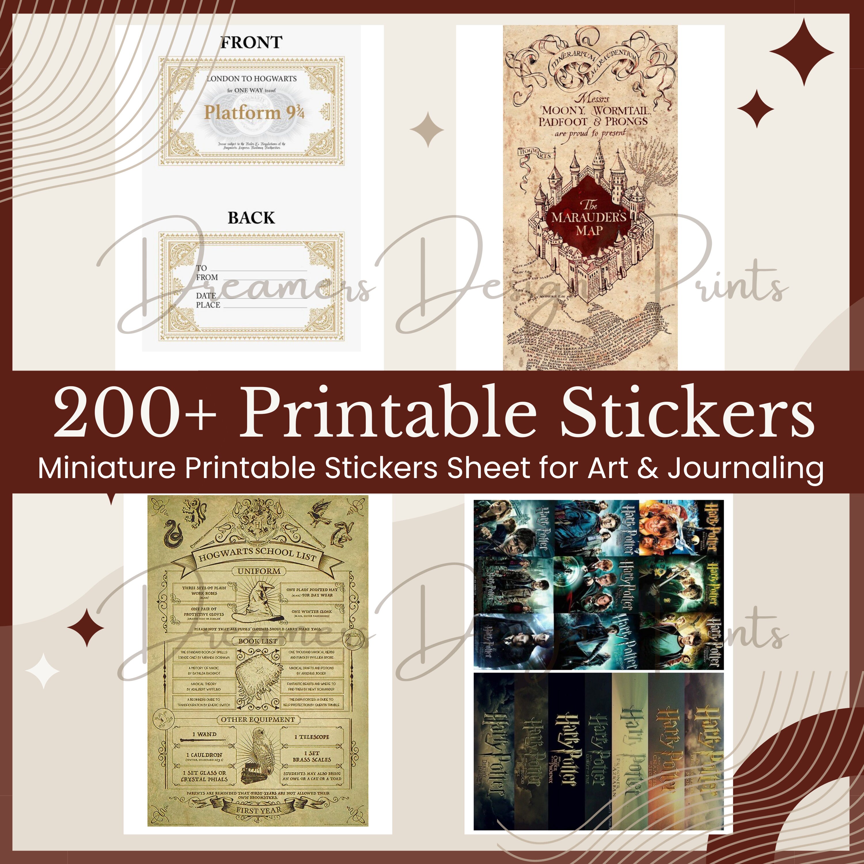 200+ Printable Magic School Digital Download HD Sticker for Art ...