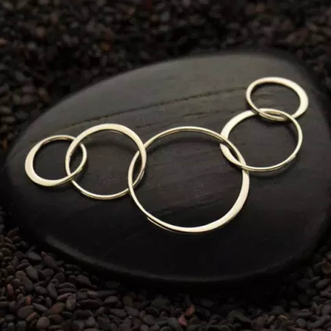 Five Circles of Life Link, 5 Ring Pendant, Endless Circles Eternity ...