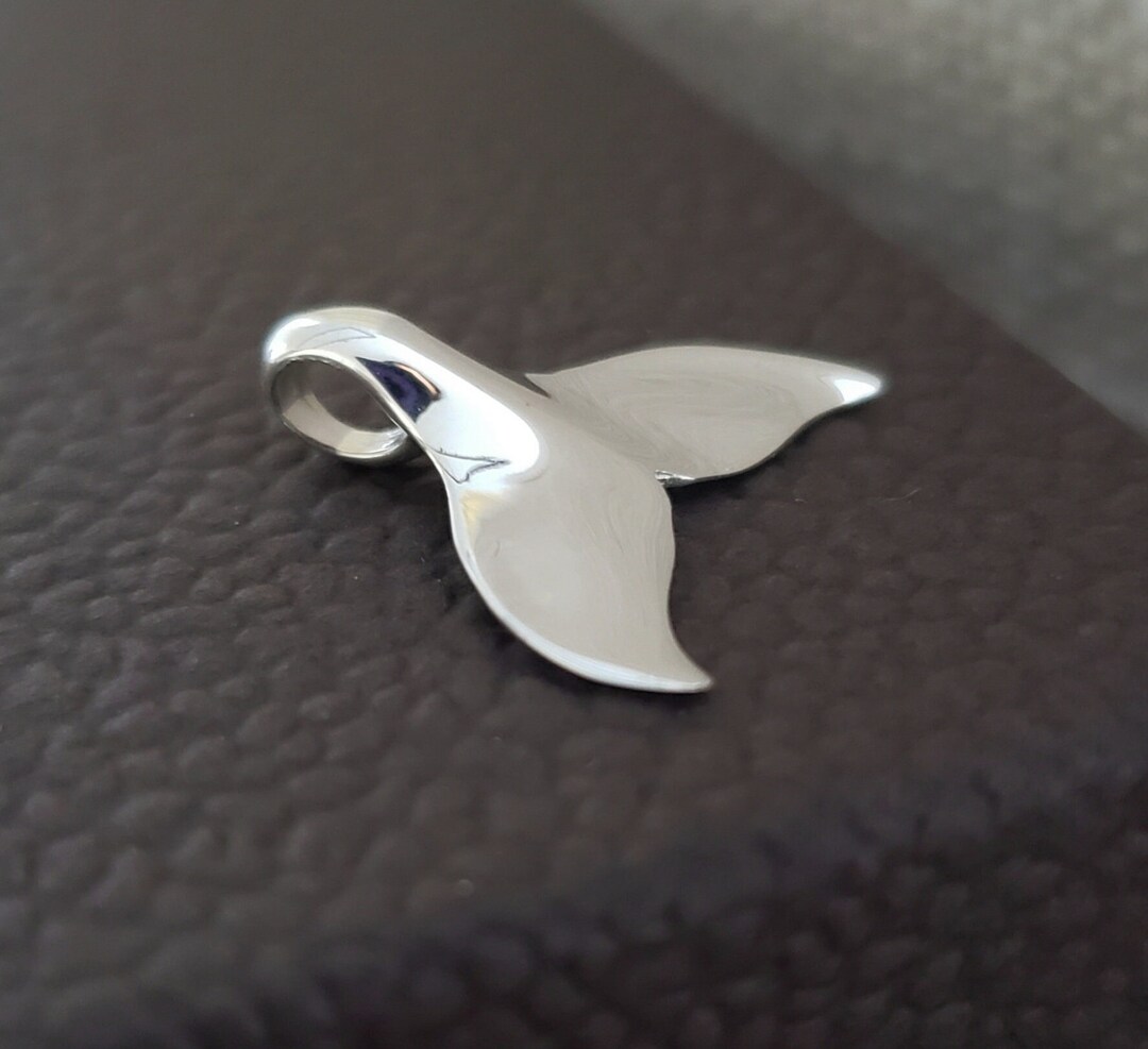 Sterling Silver Whale Tail Charm, Whale Pendant, Hawaiian Ocean Themed ...