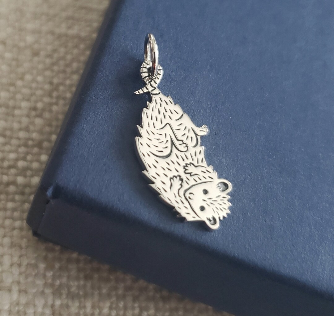 Sterling Silver Flat Possum Charm Animal Critter Pendant - Etsy
