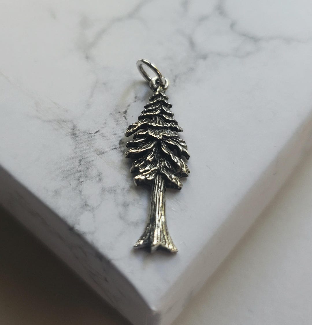 Sterling Silver Dimensional Pine Tree Pendant, Nature Lover, Forest ...