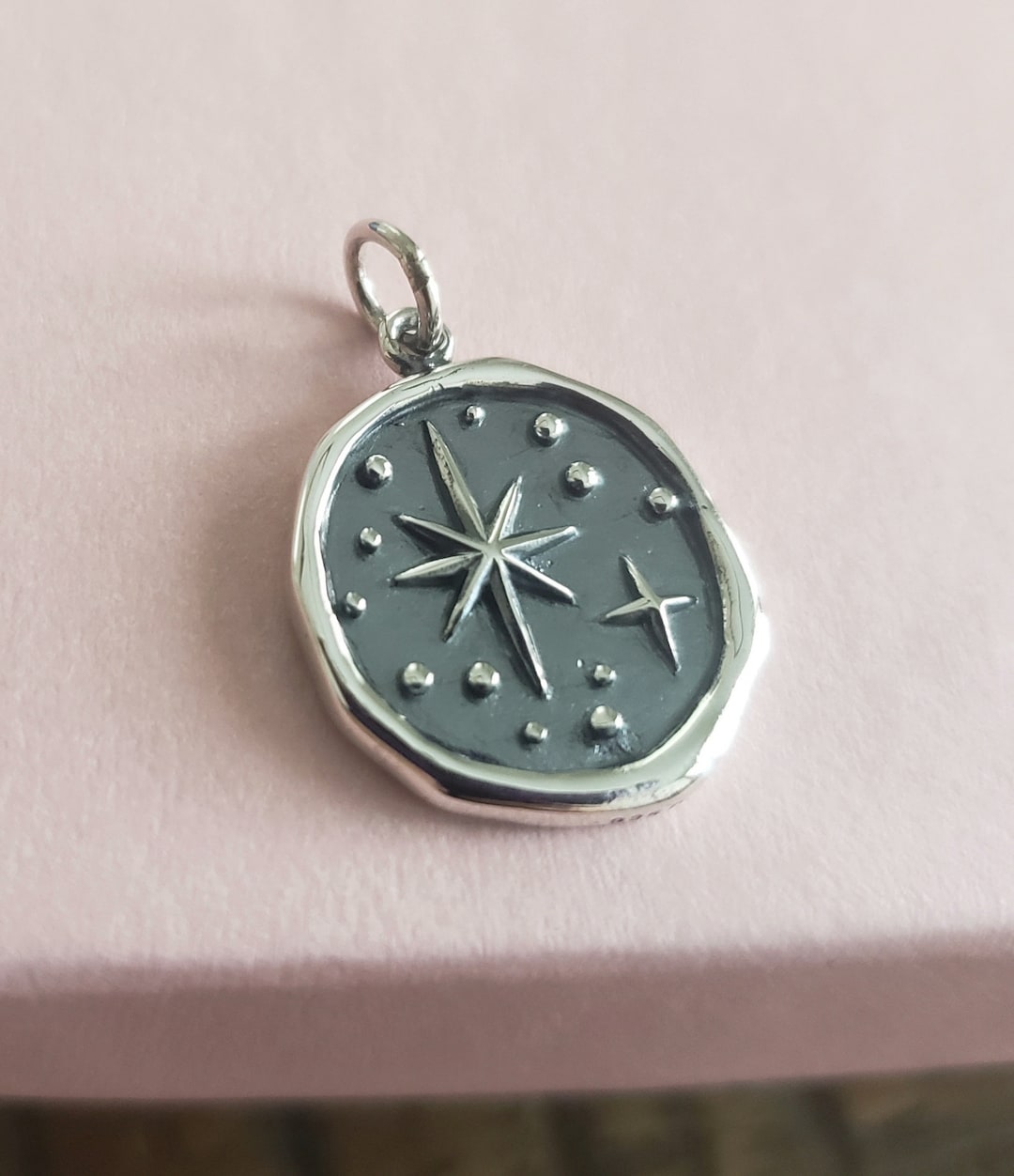 Sterling Silver Wax Seal North Star Charm Star Pendant Encouragement ...
