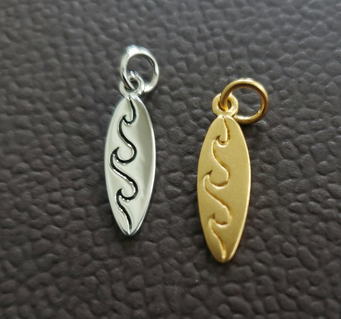 Sterling Silver Surfboard Charm Water Sports, Beach Ocean Surfer ...