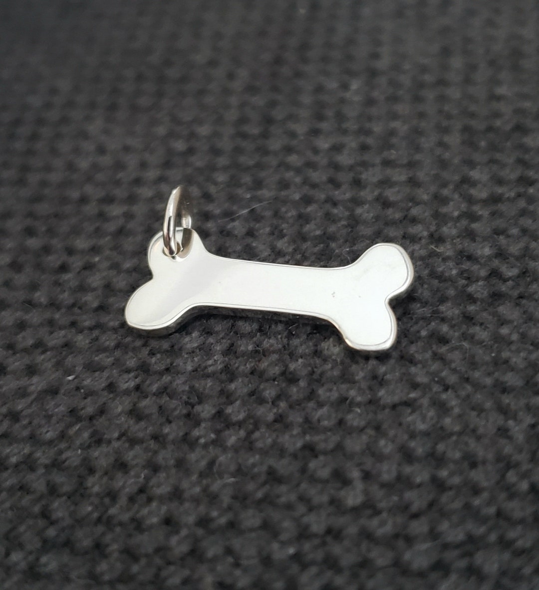 Sterling Silver Dog Bone Stamping Charm Engravable Personalized Puppy ...