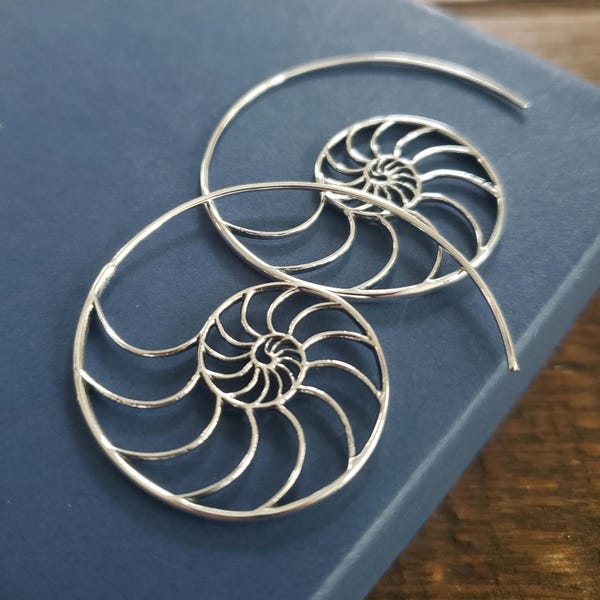 Nautilus Spiral Hoop - Etsy UK