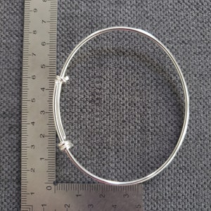Sterling Silver Expandable Bangle Two Sizes Easy on off Bangle, Diy ...