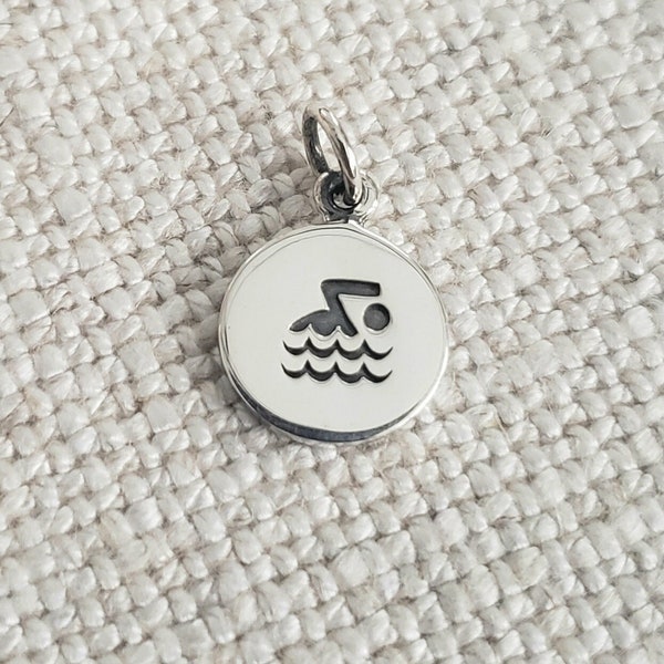 Swimmer Charm - Etsy