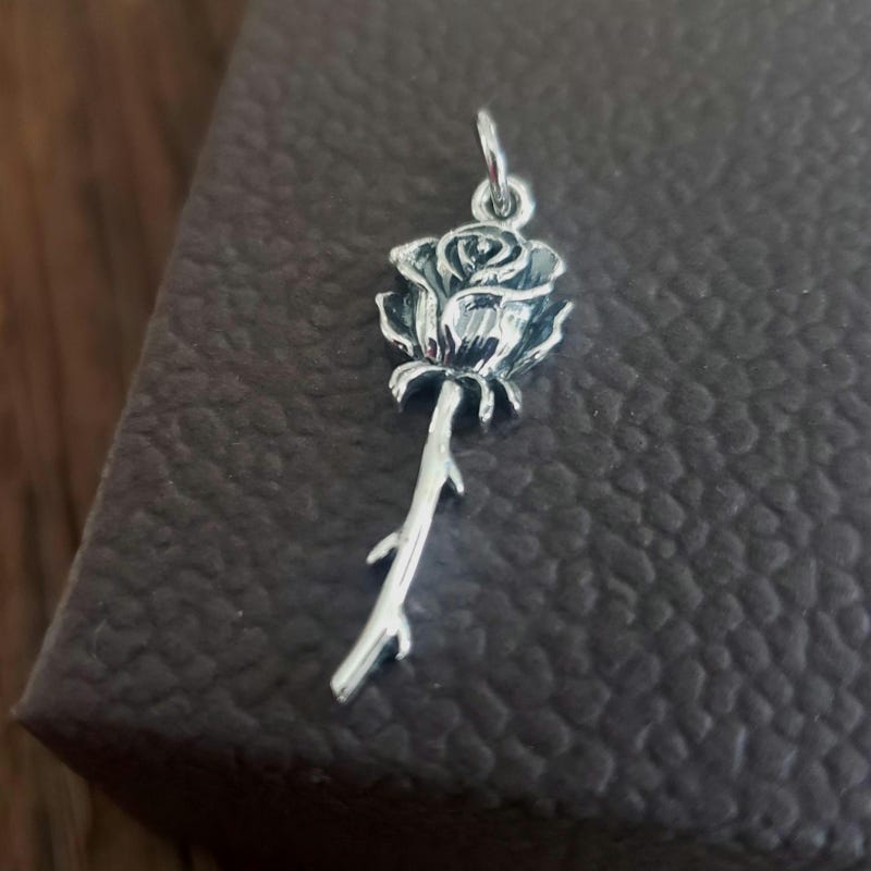 Rose Charm - Etsy