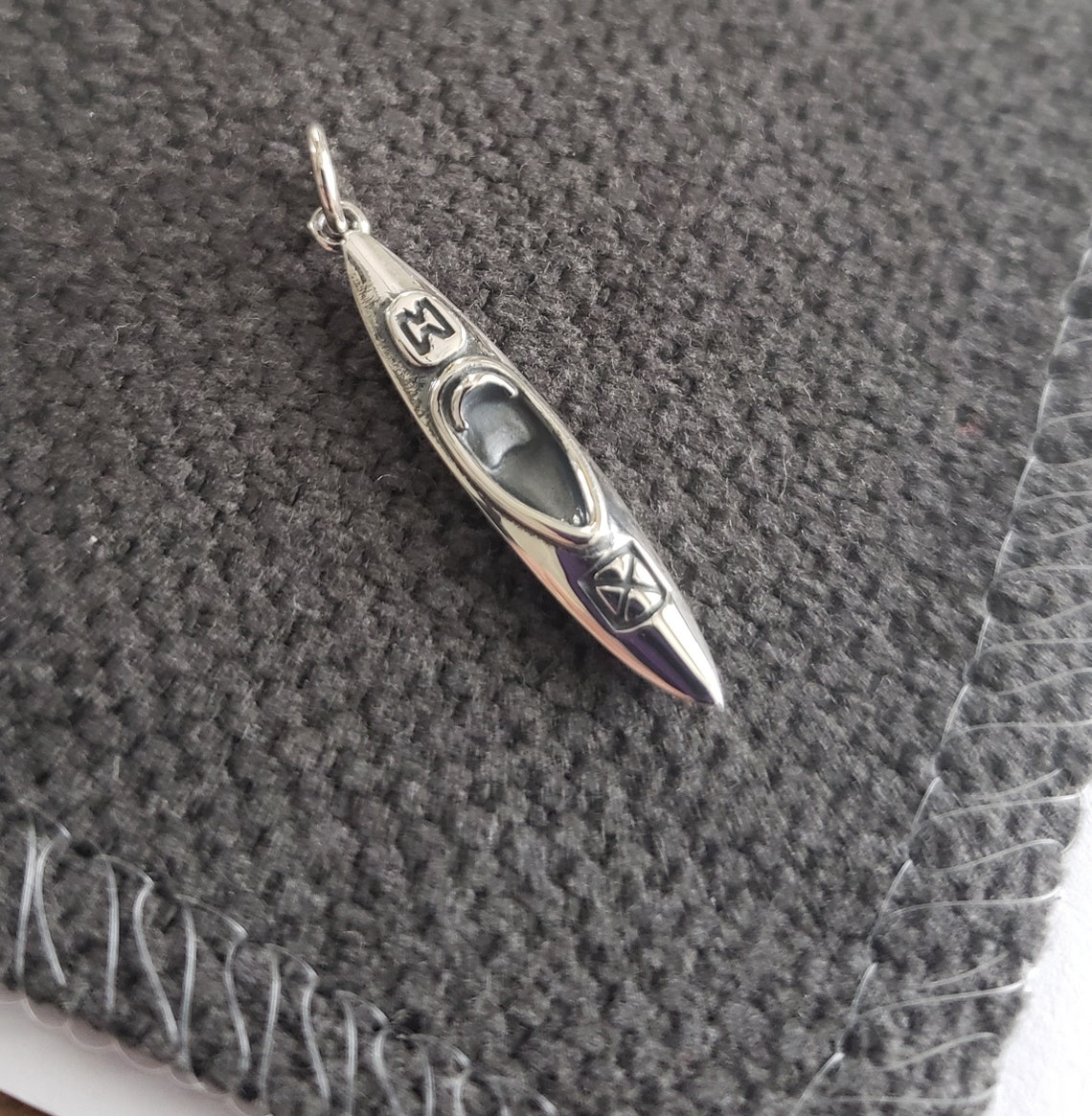 Sterling Silver Kayak Charm Water, Lake Kayaking, Paddling, Kayak ...
