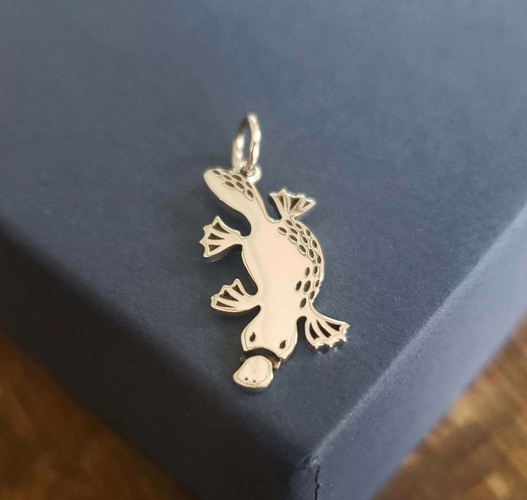 Sterling Silver Flat Platypus Charm Animal Critter Pendant - Etsy
