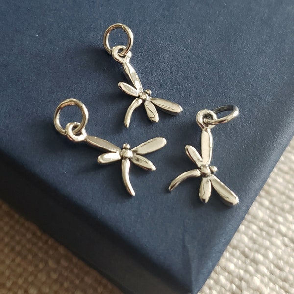 Tiny Dragonfly Charm - Etsy