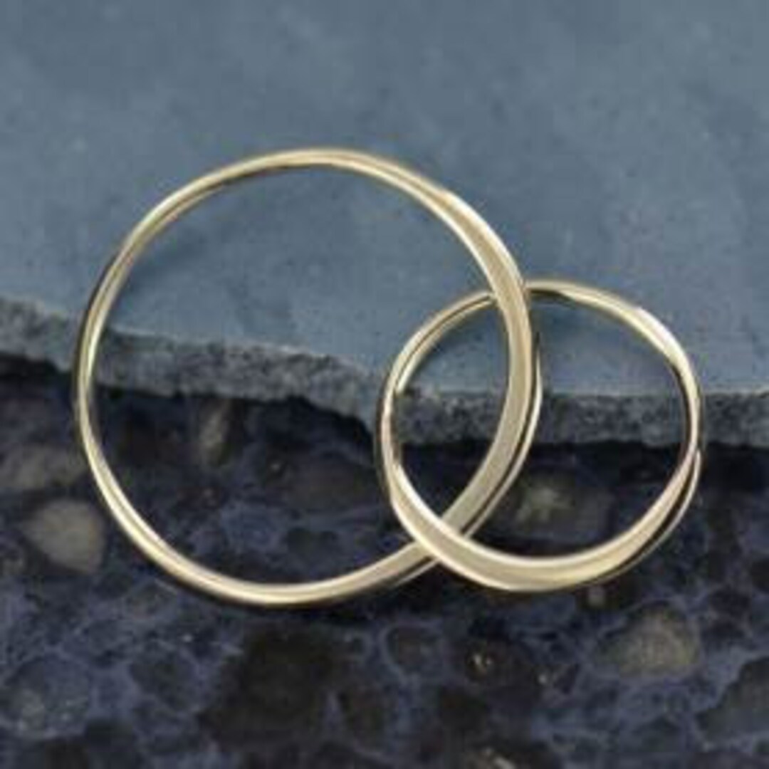 Two Circle Chain Link Eternity Charm, Big Little Circle Ring Connected ...