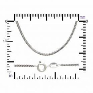 925 Sterling Silver Fancy Round Foxtail Chain, Layered Finished ...