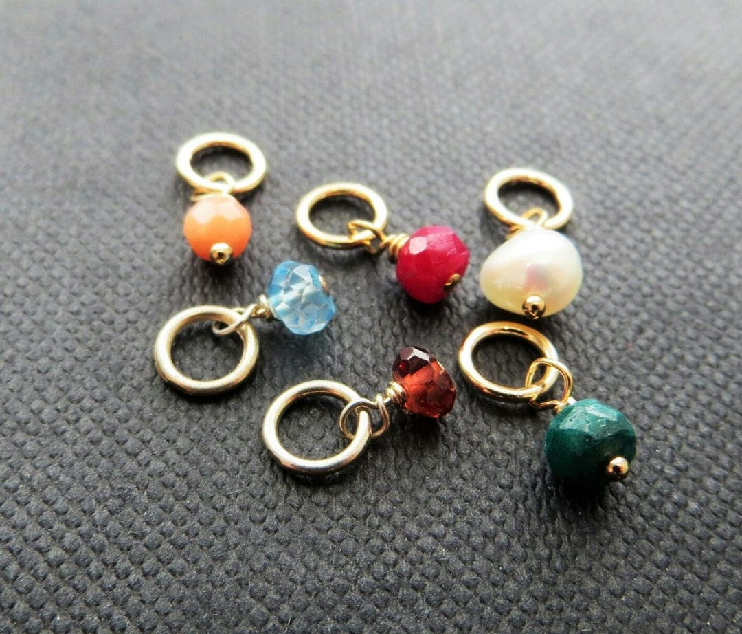 Teeny Tiny Sparkling Loose Gemstone Dangle Charm Birthstone Accent ...