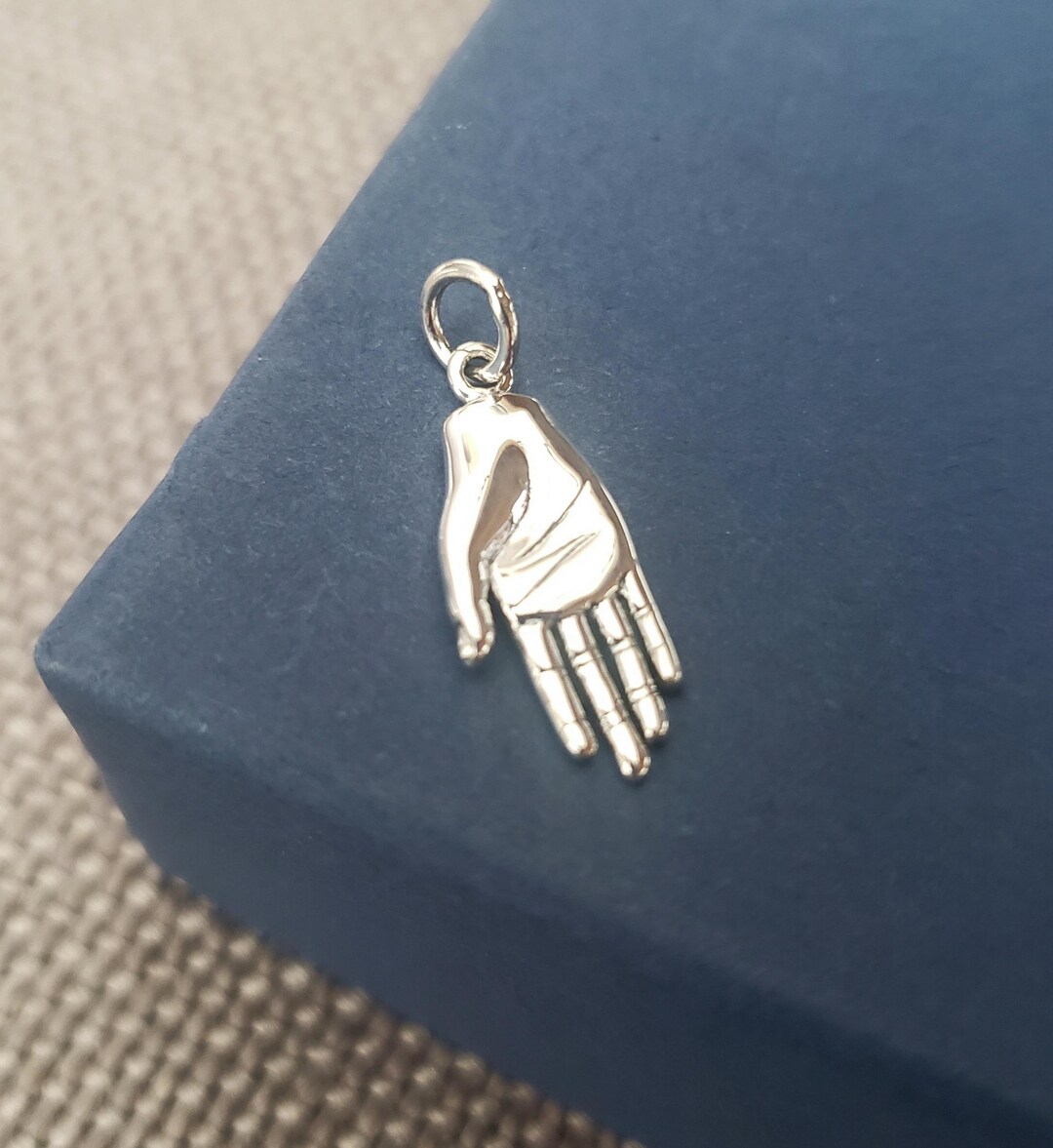 Sterling Silver Hand Charm Body Part - Etsy