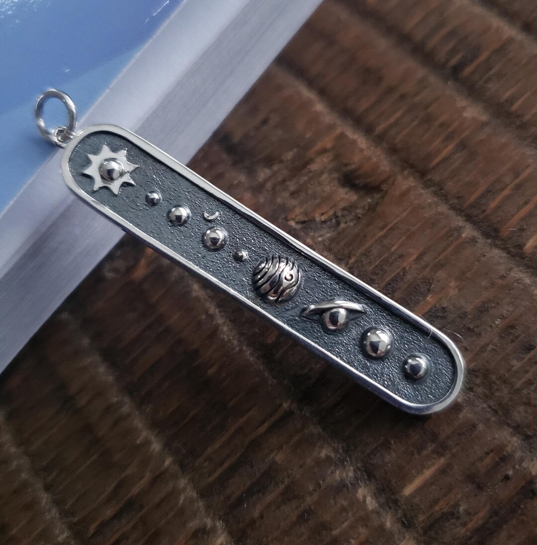 Sterling Silver Solar System Charm Pendant Planet Orbit - Etsy
