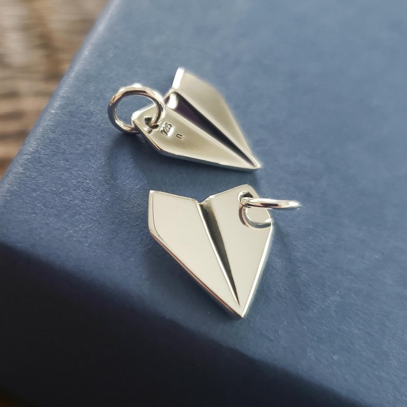 Paper Airplane Necklace - Etsy
