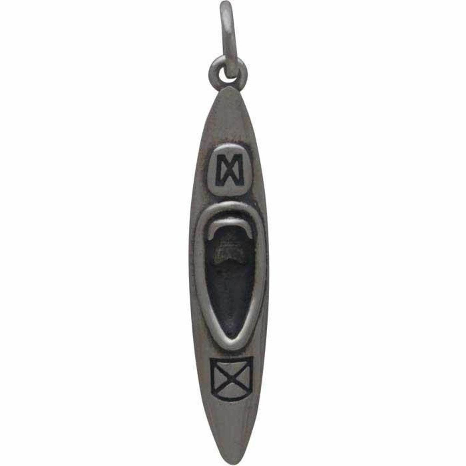 Sterling Silver Kayak Charm, Water, Lake Kayaking, Paddling, Kayak ...