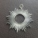 Sterling Silver Spikey Sun Pendant, Warmth of Sun Charm Sunlight ...