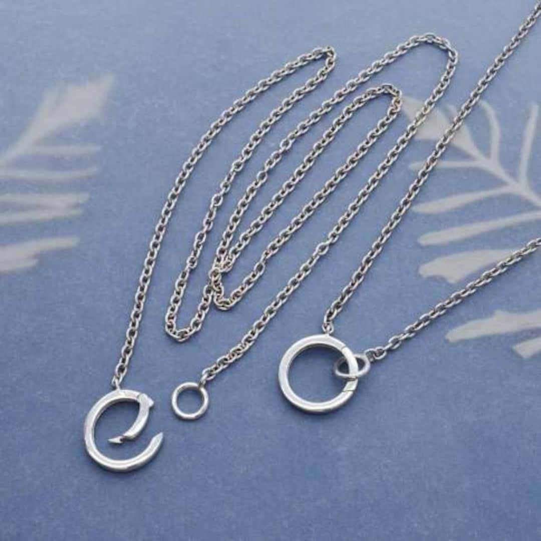 925 Sterling Silver Chain With Charm Holder. Great for Hanging Charms ...