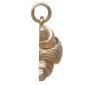 Bronze Gold Croissant Charm Whimsical Food Pendant Bread Foodie ...