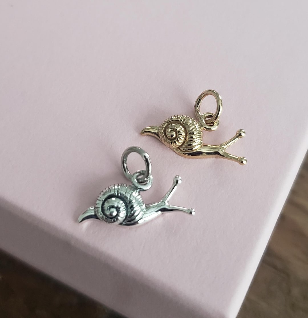 Cutest Sterling Silver Snail Charm, Animal, Bug Charm - Etsy