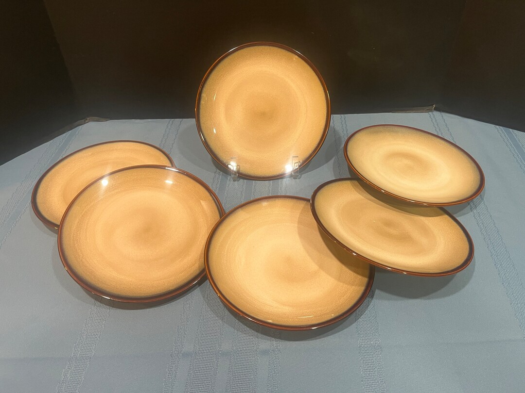 Vintage Sango Nova Brown Set of 6 Salad or Snack Plates - 6 #4933 - Etsy