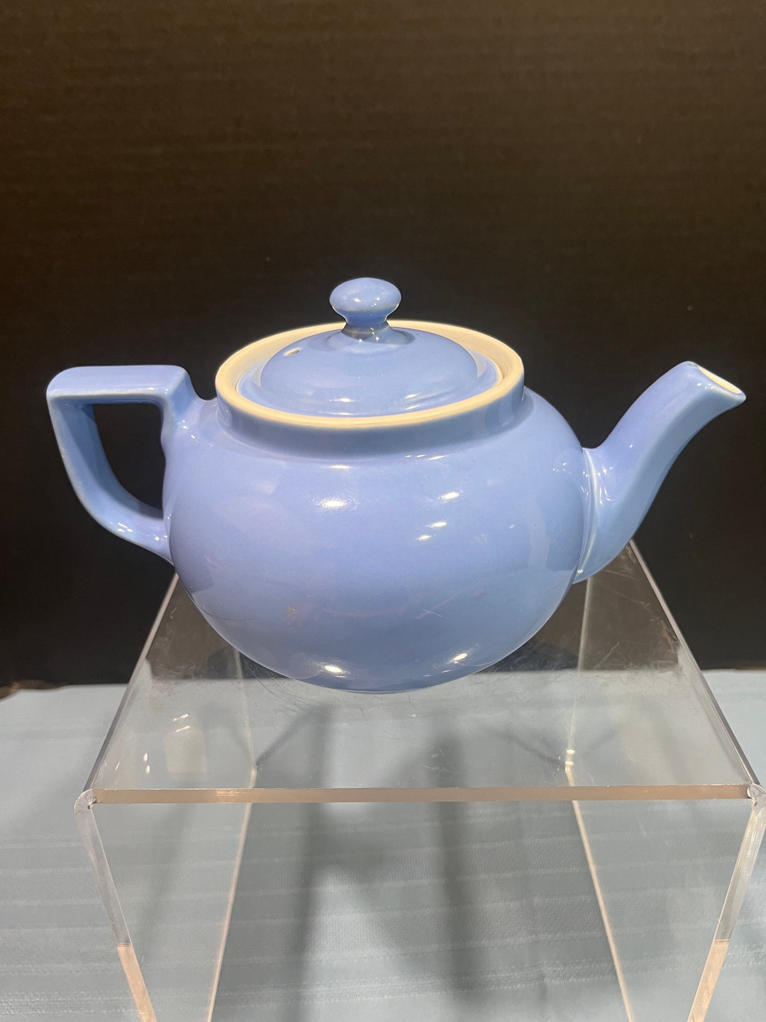 Vintage Hall Pottery Light Blue or Cadet Blue 4 Cup Lidded Teapot ...