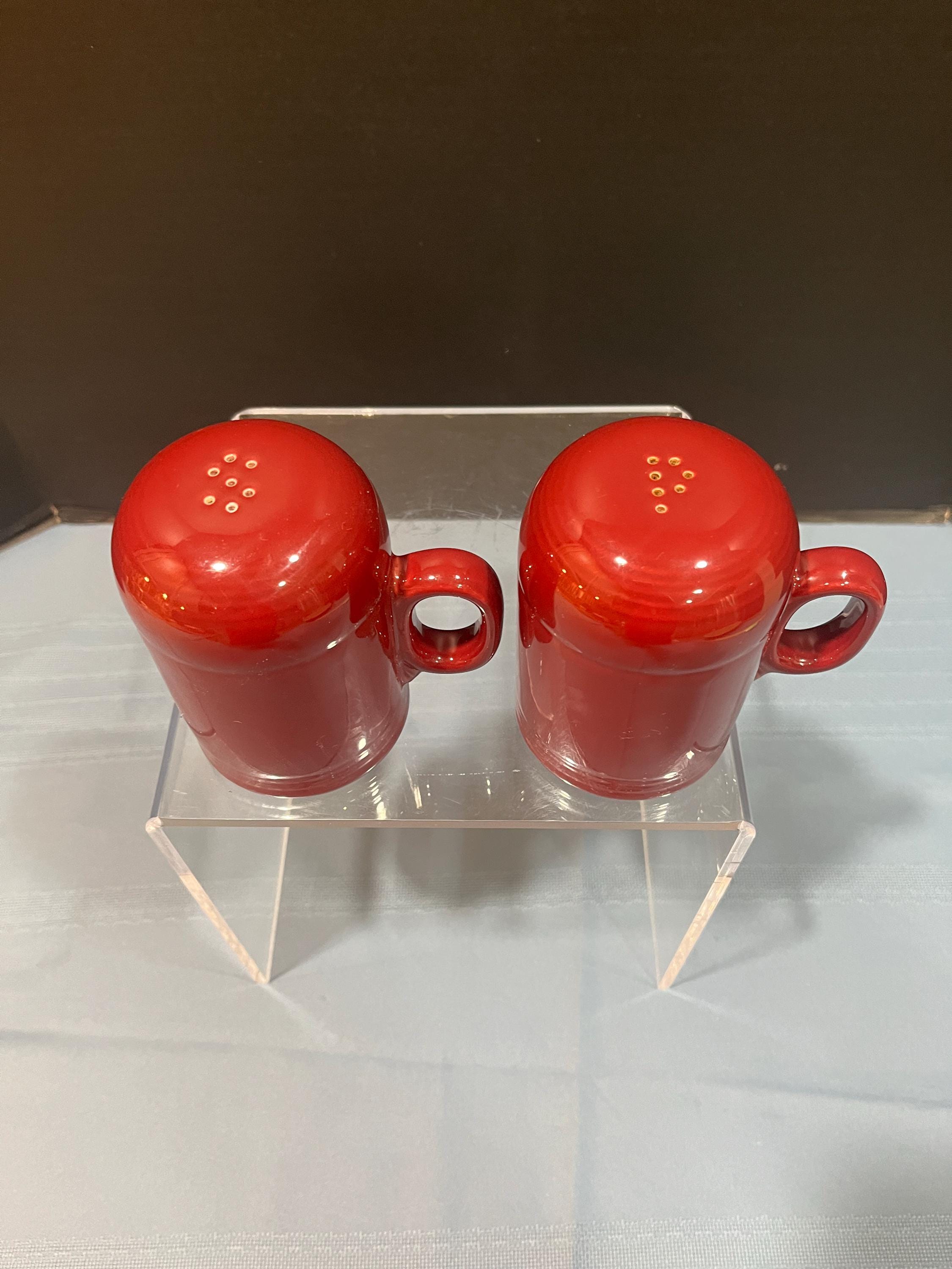 Vintage Fiesta HLC Burgundy or Wine Color Stove Top Salt and Pepper ...
