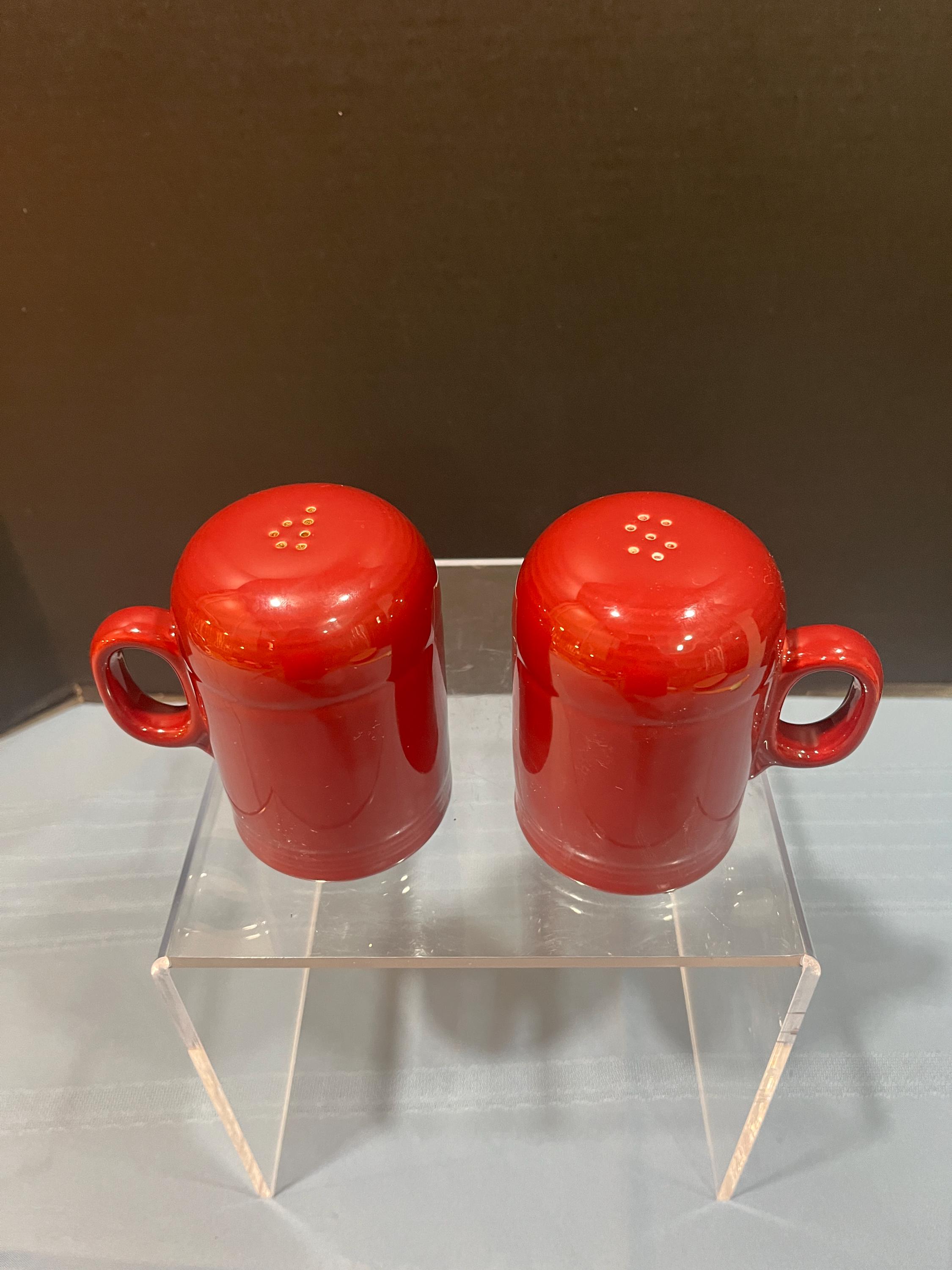 Vintage Fiesta HLC Burgundy or Wine Color Stove Top Salt and Pepper ...