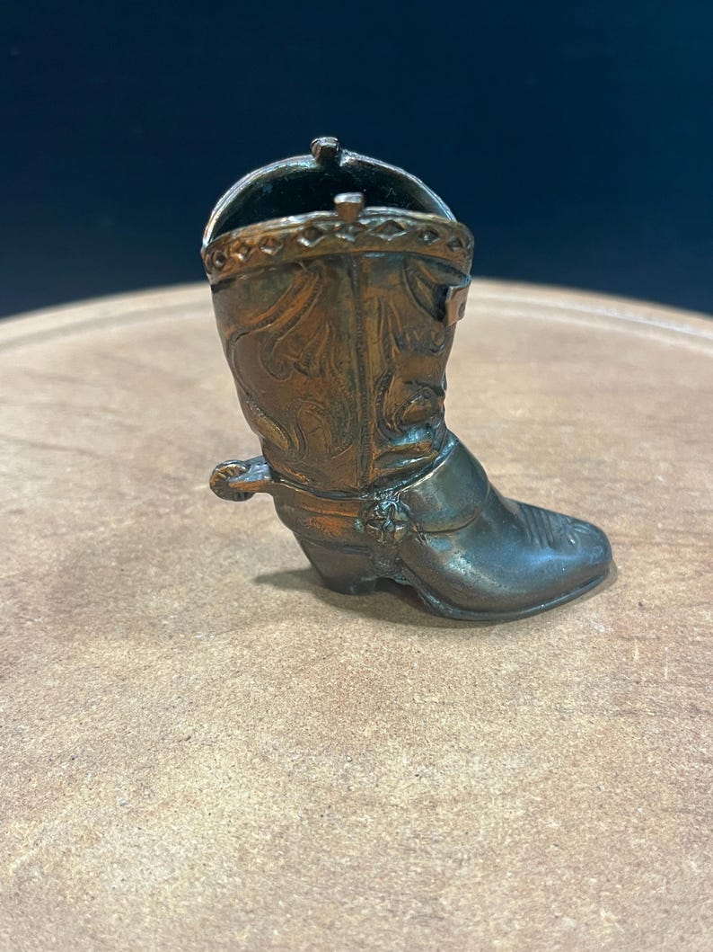 Vintage Cincinnati, Ohio Copper Cowboy Boot Toothpick Holder ...