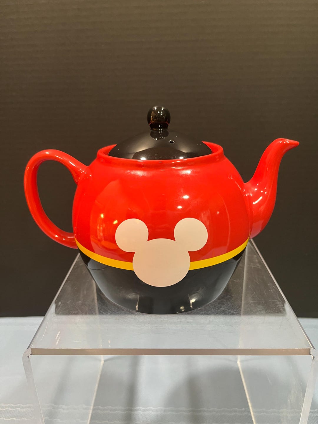 Vintage Disney Mickey Mouse Large Teapot - Red and Black Teapot W ...