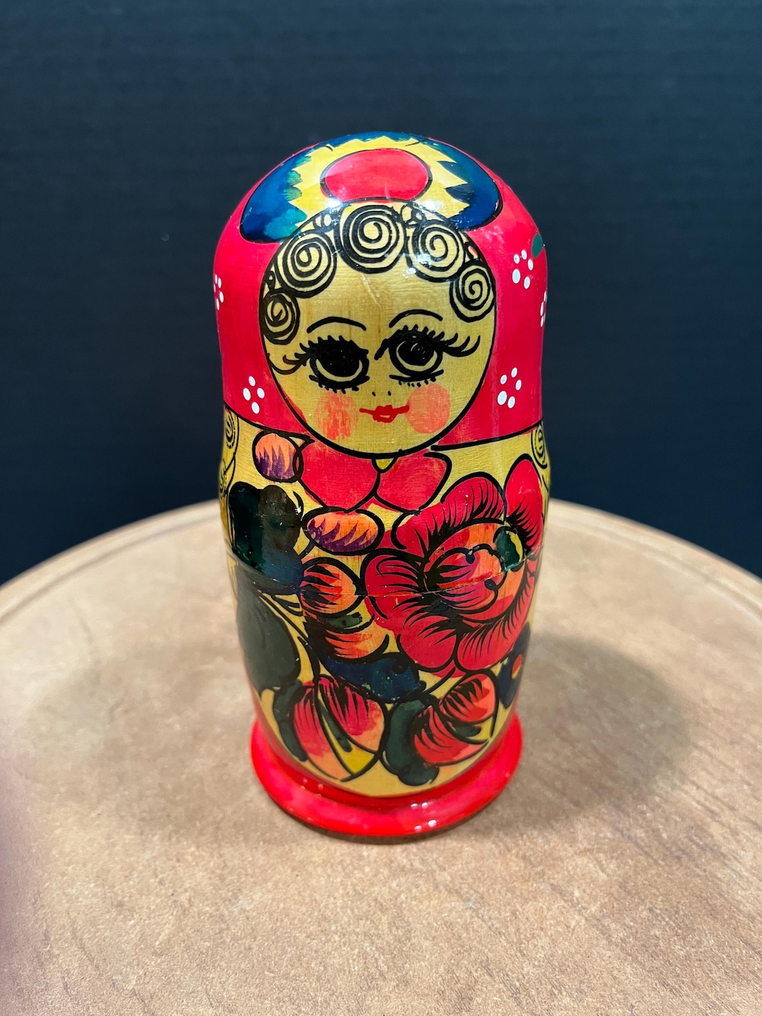 Vintage 4 Piece Matryoshka Wood Nesting Doll Set - Etsy