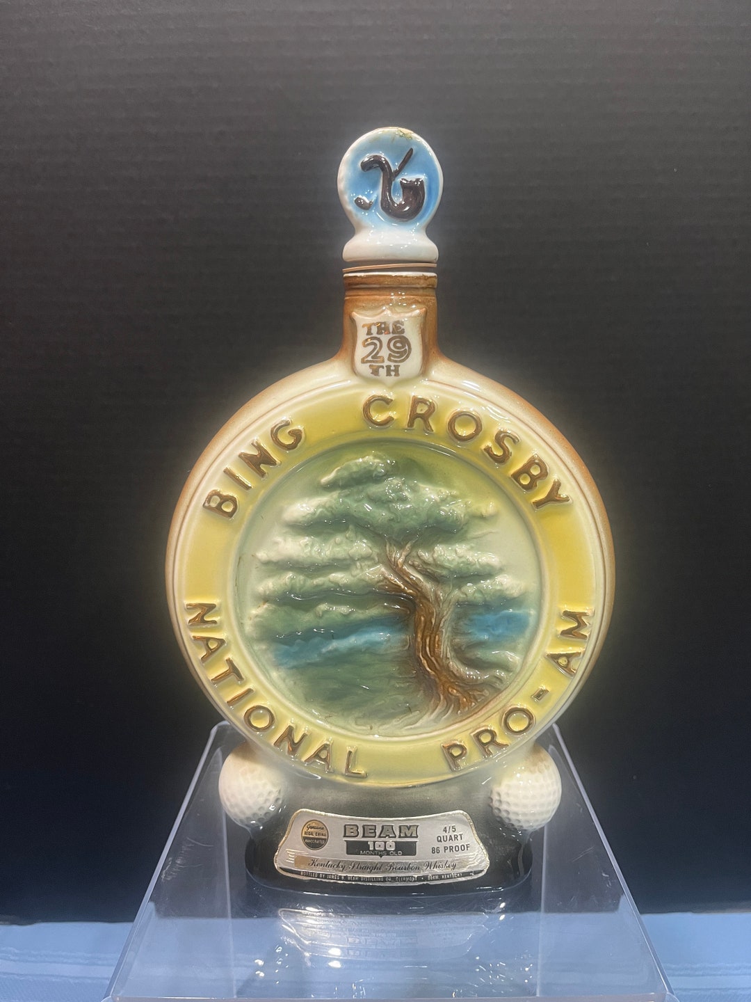 Vintage 1970 Jim Beam Whiskey Decanter - Bing Crosby National Pro-am ...