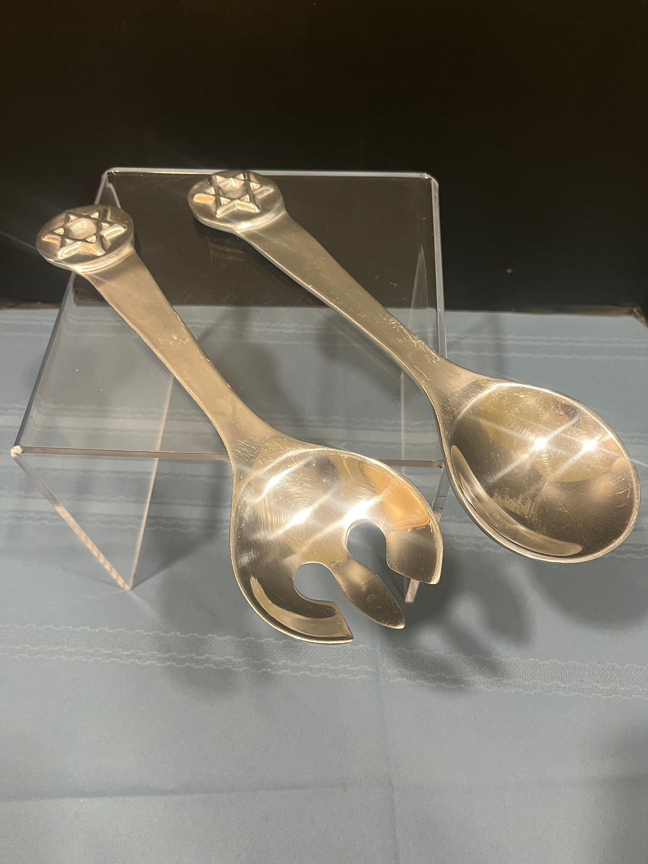Vintage Star of David Large Serving Spoon Set by Holland Boone Polished ...
