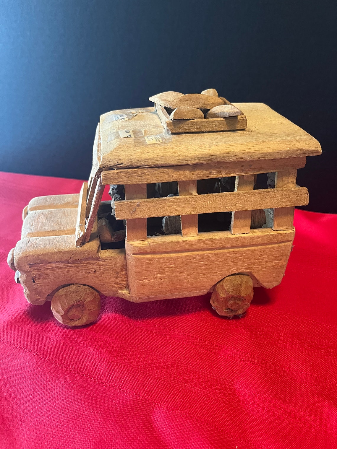 Vintage African Hand-carved Wooden Bus - Folk Art - Etsy