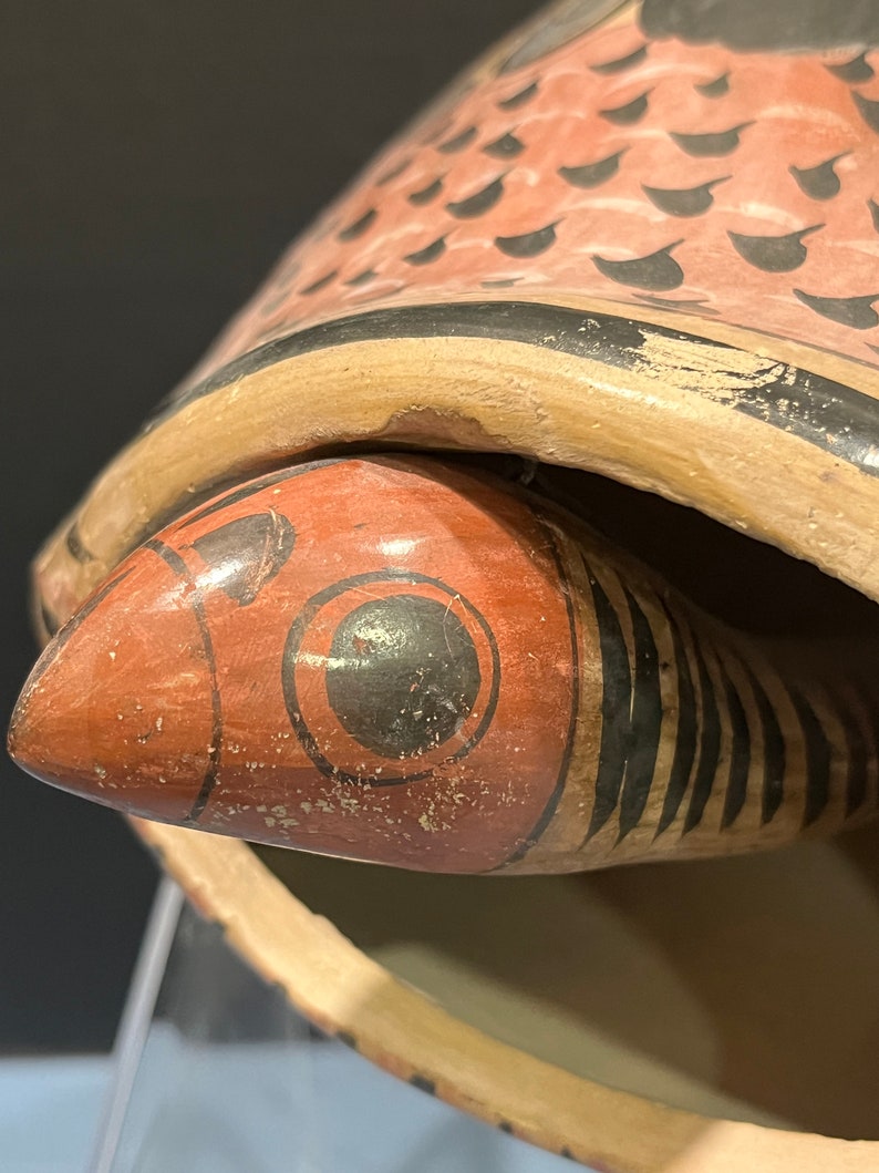 Vintage Large 11 1/2 Tonala Pottery Decorated Bobbing or Bobble-head ...