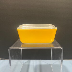 Vintage Pyrex Daisy Yellow or Gold 502 Glass Lidded Refrigerator Dish ...